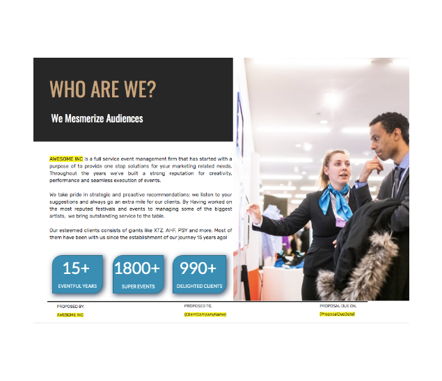 Event Management Proposal Template | Fresh Proposals