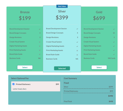 Logo Design Service Pricing - Tiered Pricing | Fresh Proposals