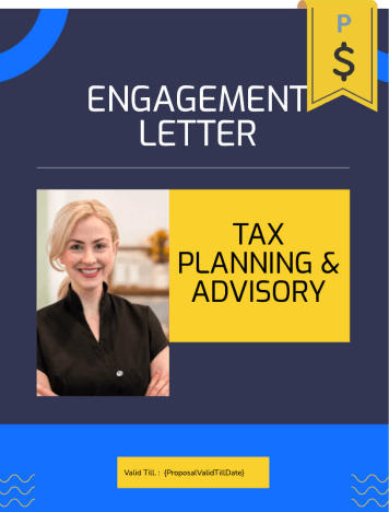 Tax Planning and Advisory Engagement Letter | Fresh Proposals